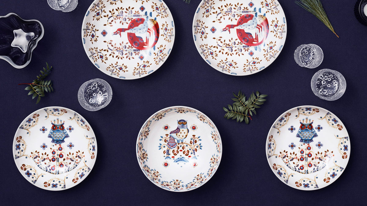 iittala Taika White / Blue Dinnerware - iittala Taika Dinnerware ...