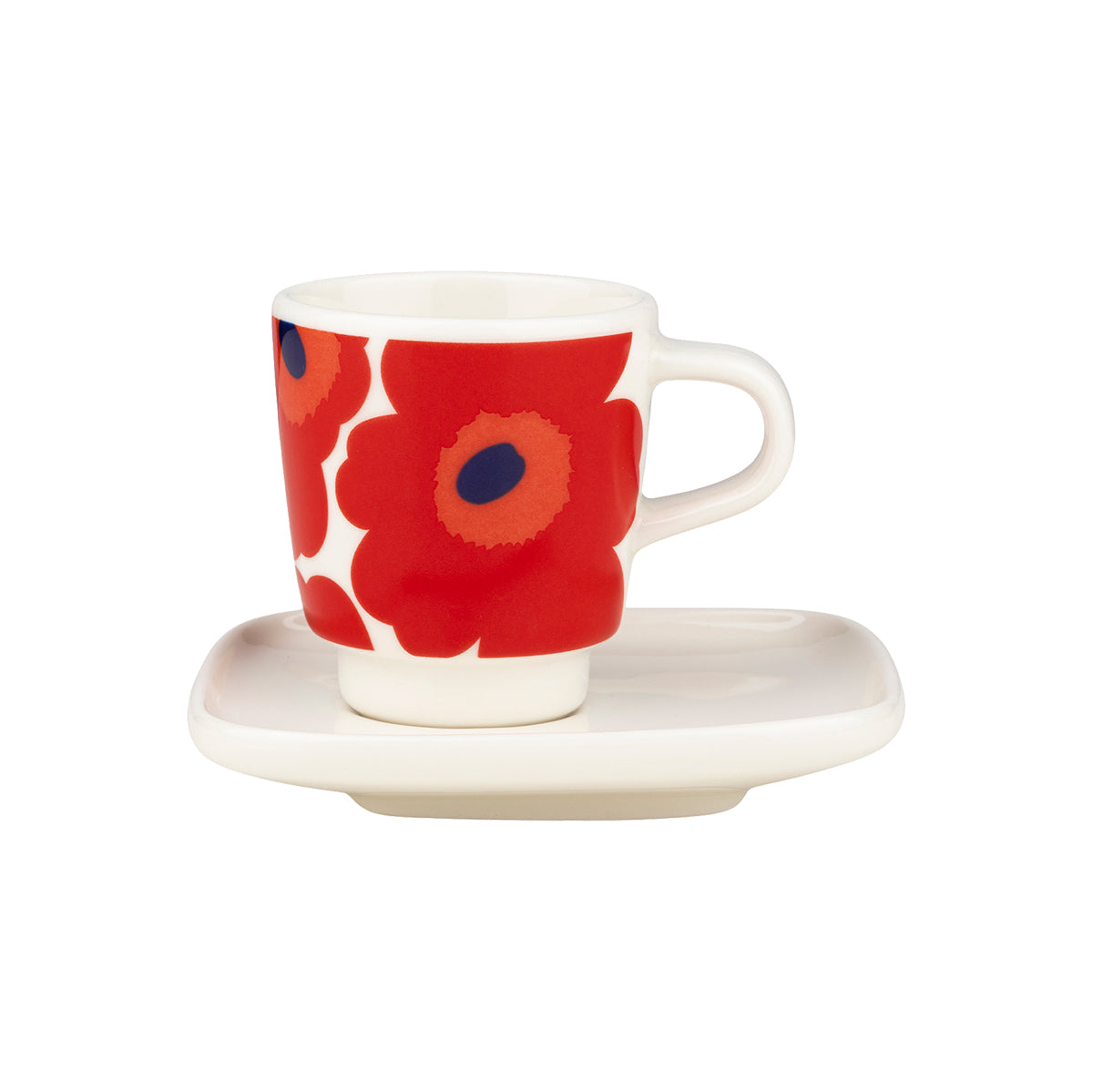 Marimekko Unikko Red Espresso Cup & Saucer Set - Marimekko Mugs & Cups ...