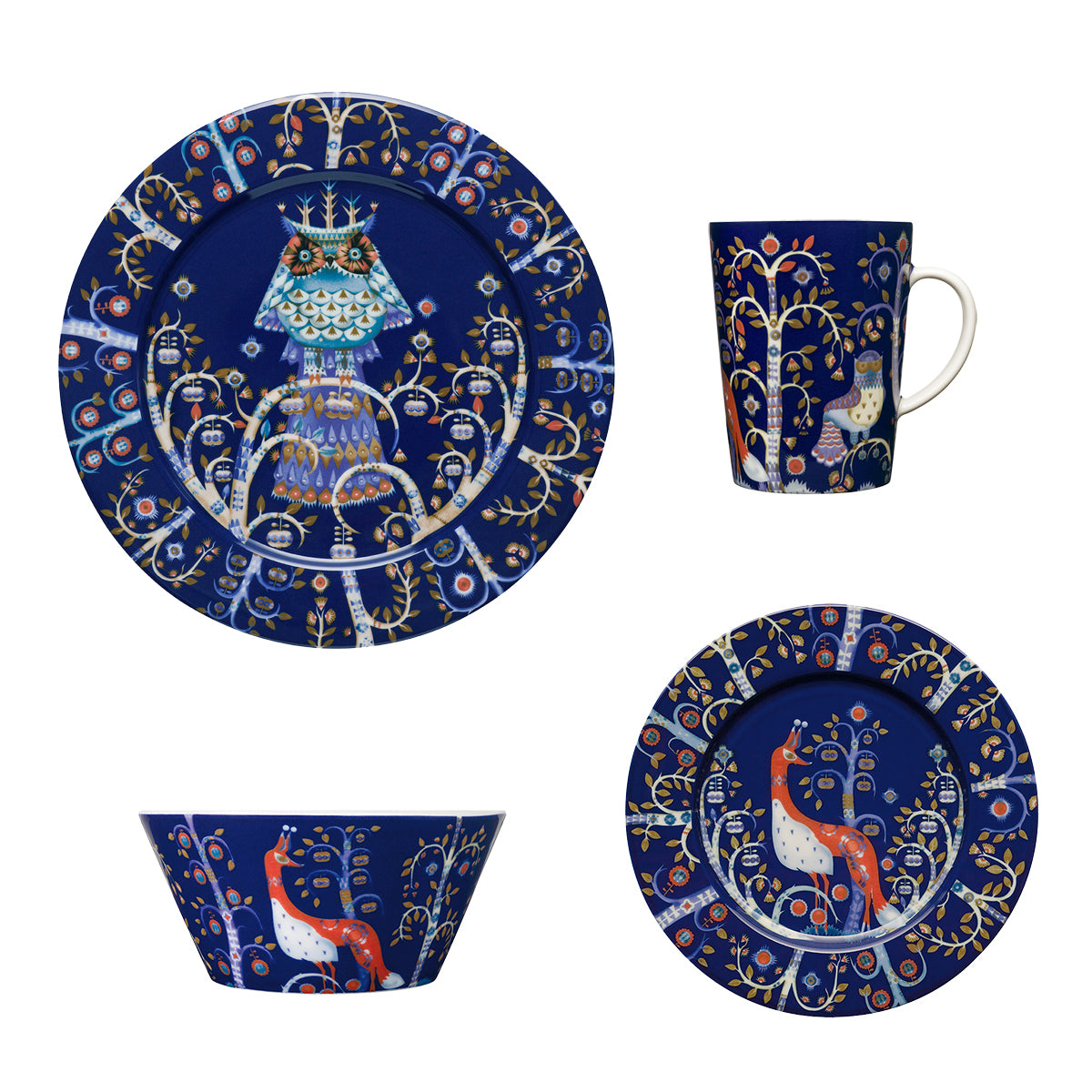 iittala Taika Blue 4-Piece Dinnerware Set - iittala Taika Blue ...