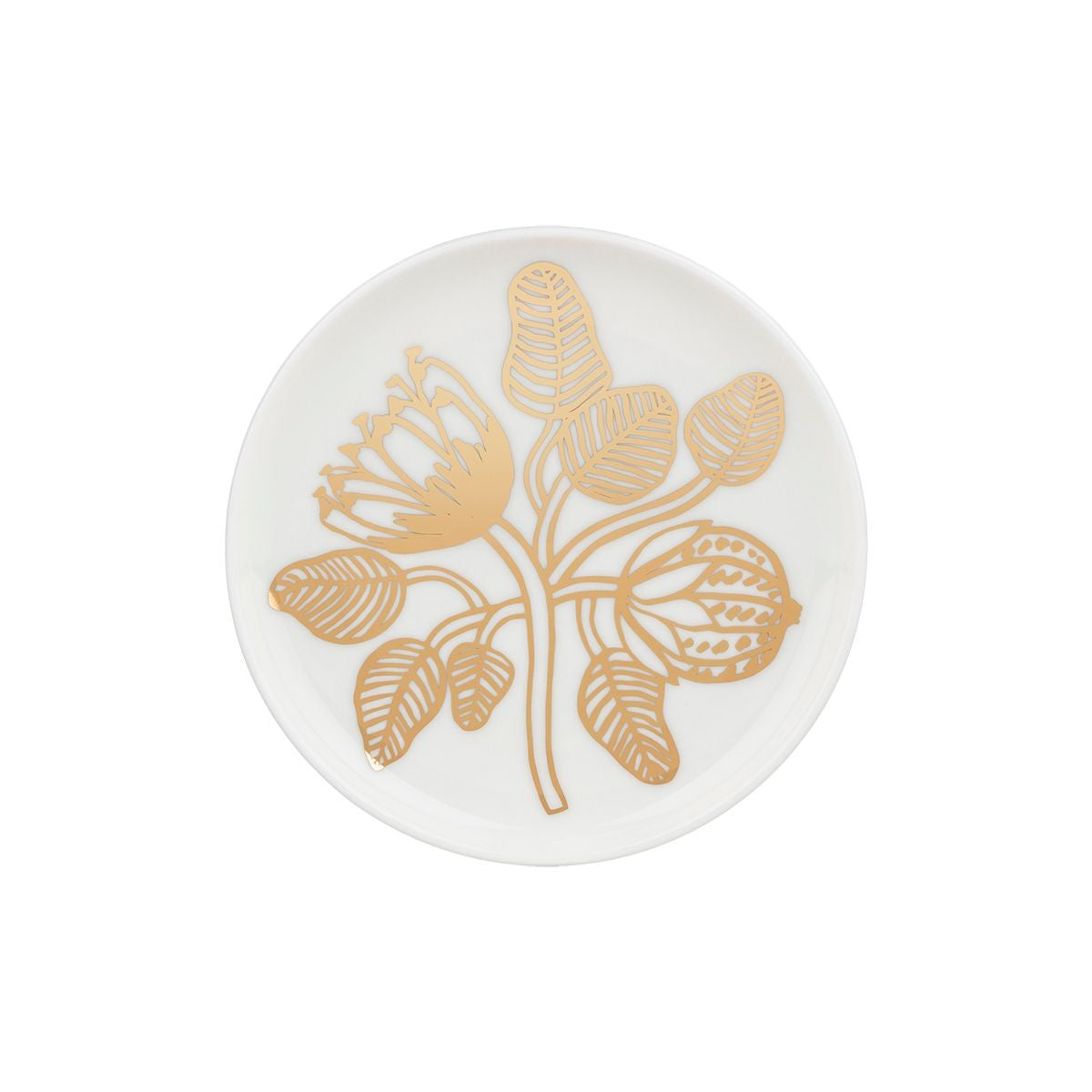 Marimekko Tiara Gold / White Snack Plate - Marimekko Gifts – FinnStyle