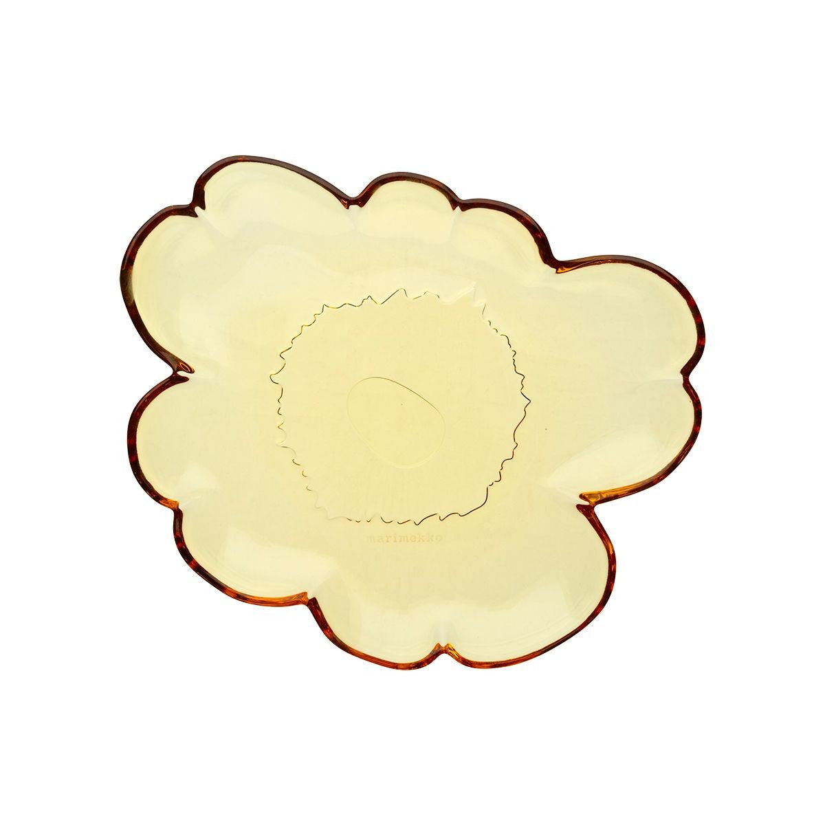 Marimekko Unikko Shape Amber Glass Plate - New Arrivals – FinnStyle