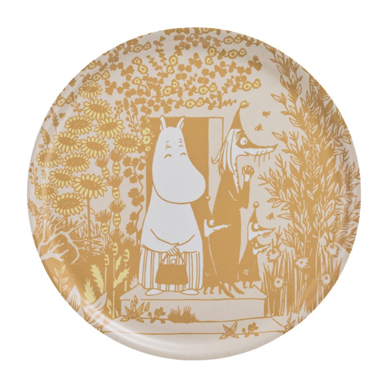 Muurla Moomin Wild Garden Light Orange Large Round Tray - Serving ...